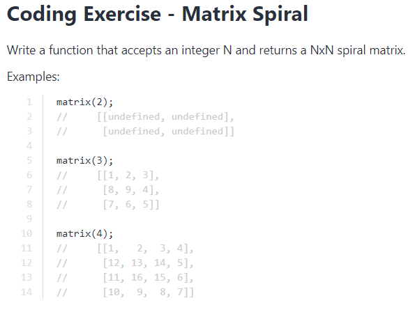 [Algorithms] 12. Matrix Spiral