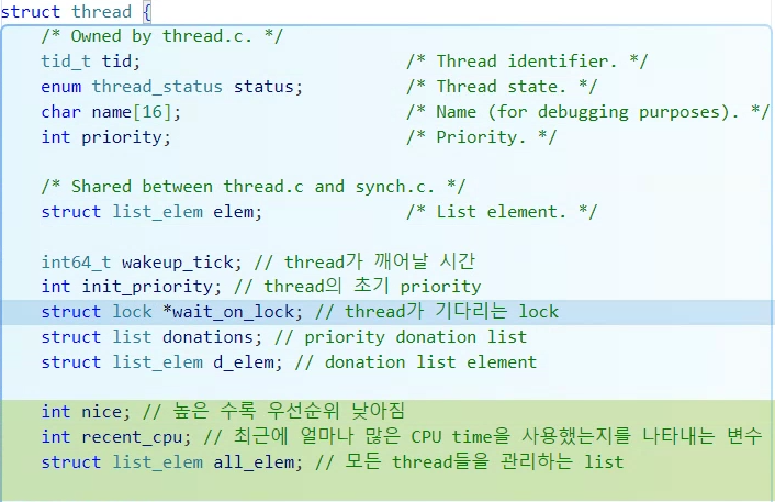 PintOS Project 1-4: Thread - Advanced Scheduler