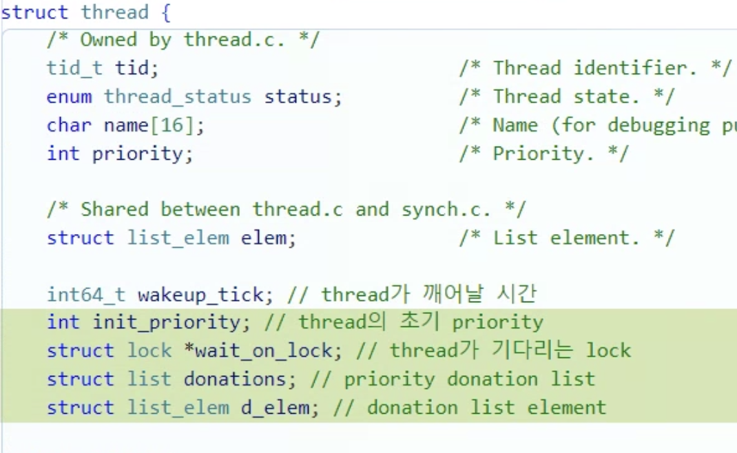 PintOS Project 1-3: Thread - Priority Schedule 2