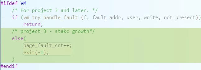PintOS Project 3-4: VIRTUAL MEMORY - Stack Growth