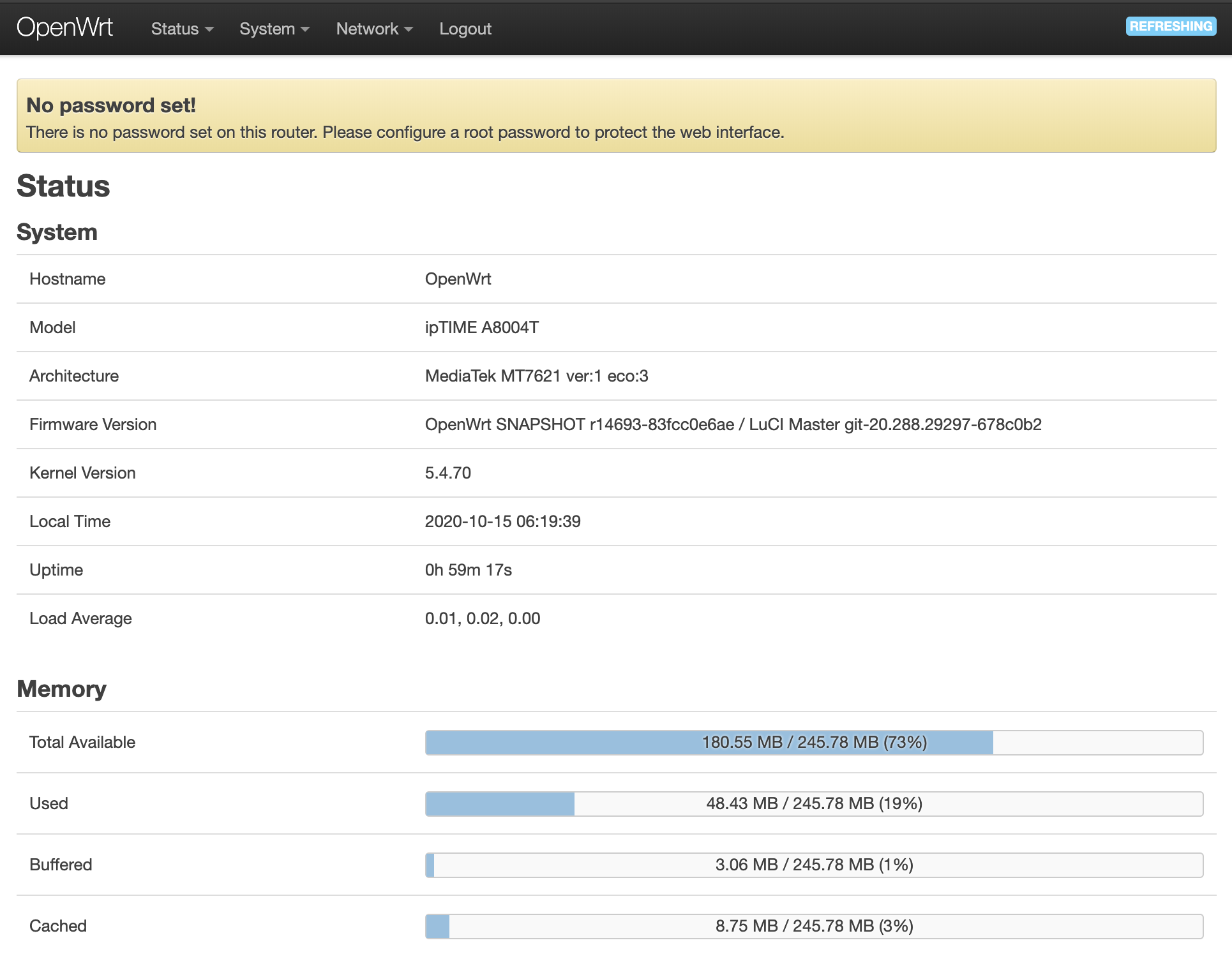 iptime 공유기에 OpenWRT 설치하기