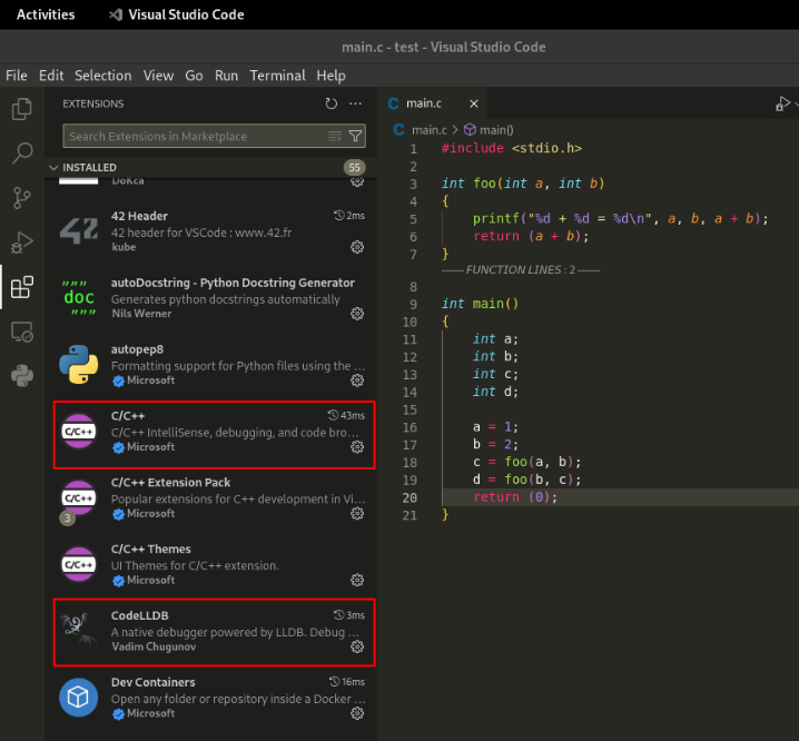 VSCode 에서 C/C++ 디버깅 하기 (CodeLLDB)