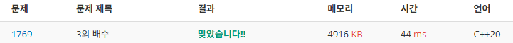 [BaekJoon] 1769번 - 3의 배수