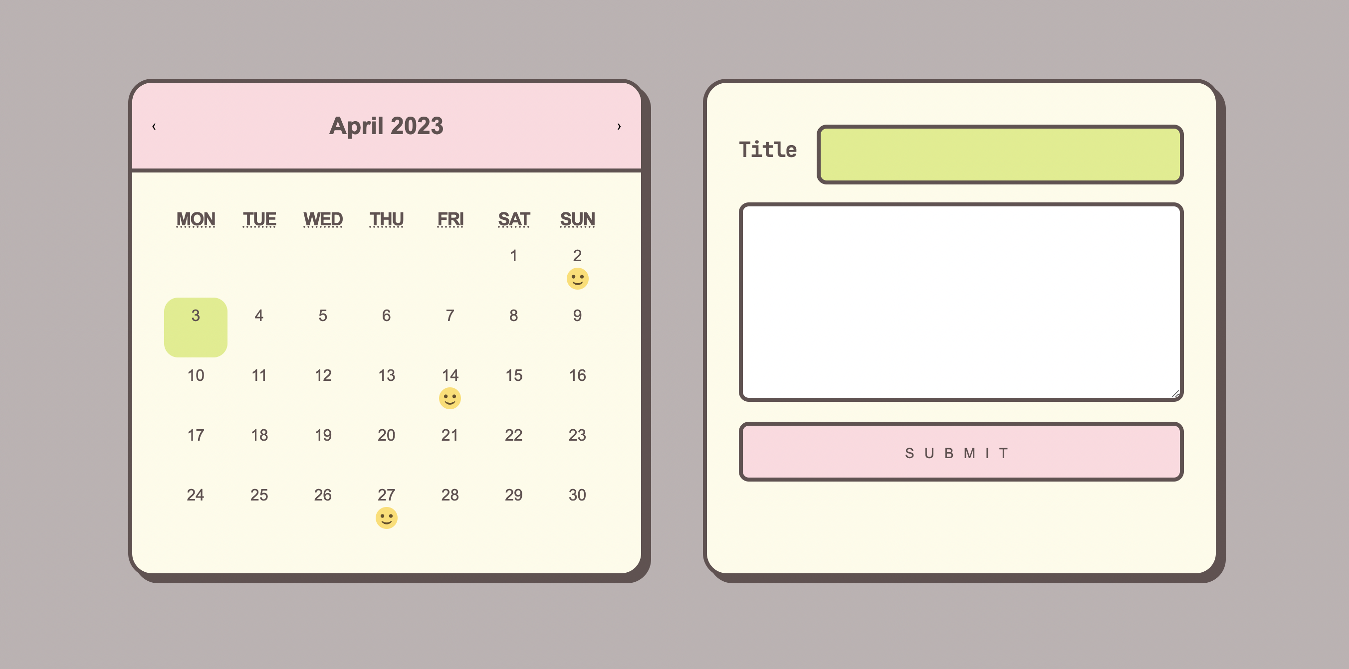 React calendar 