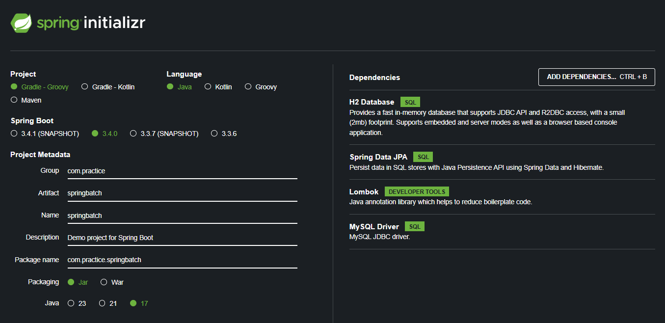 Spring Batch 도메인 적용하기