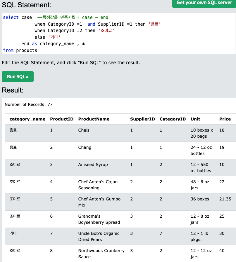SQL Case When End SQL Case When End