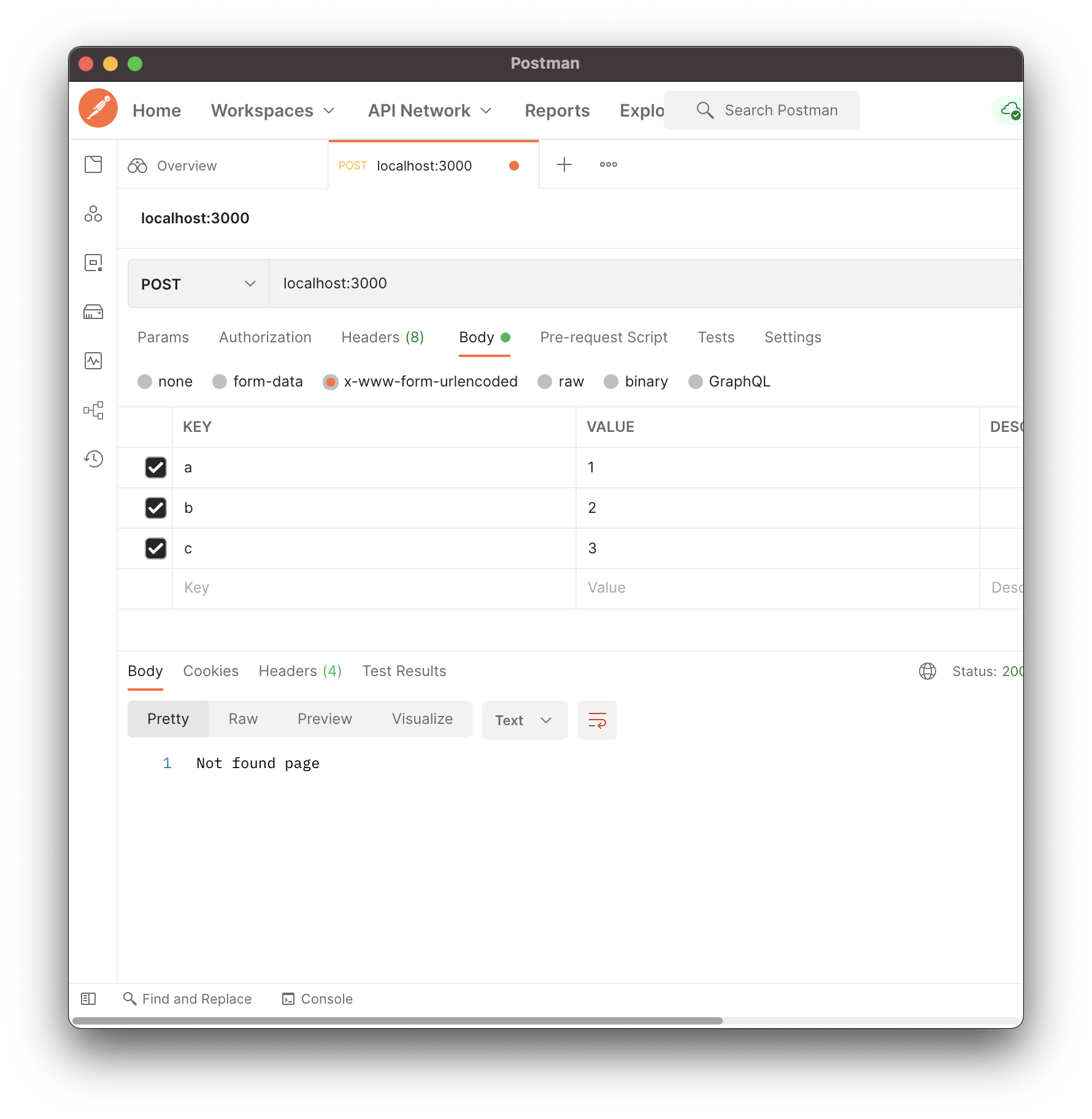 postman을 이용하여 GET과 POST 예제를 테스트 해보자!