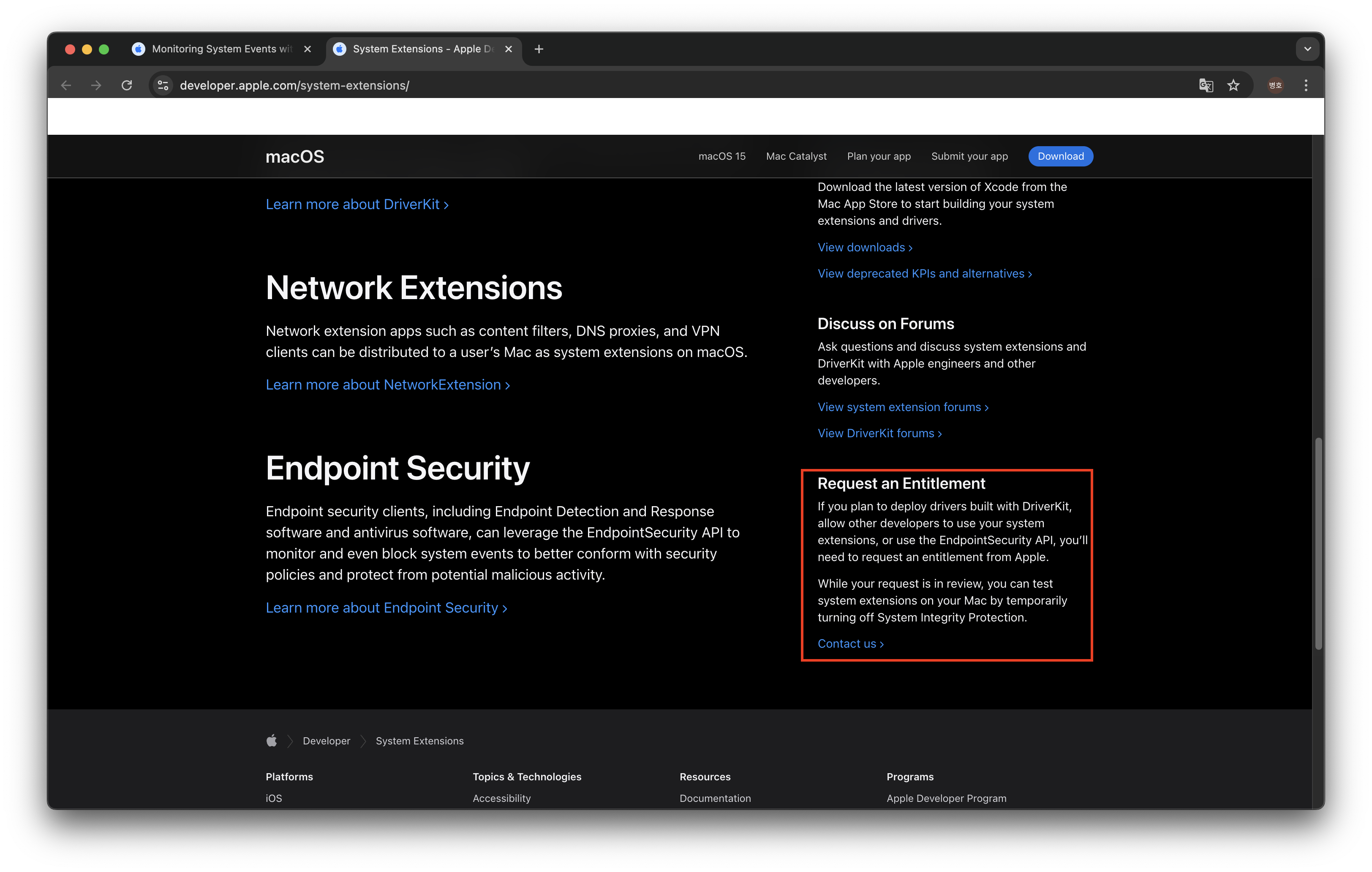 Apple Endpoint Security