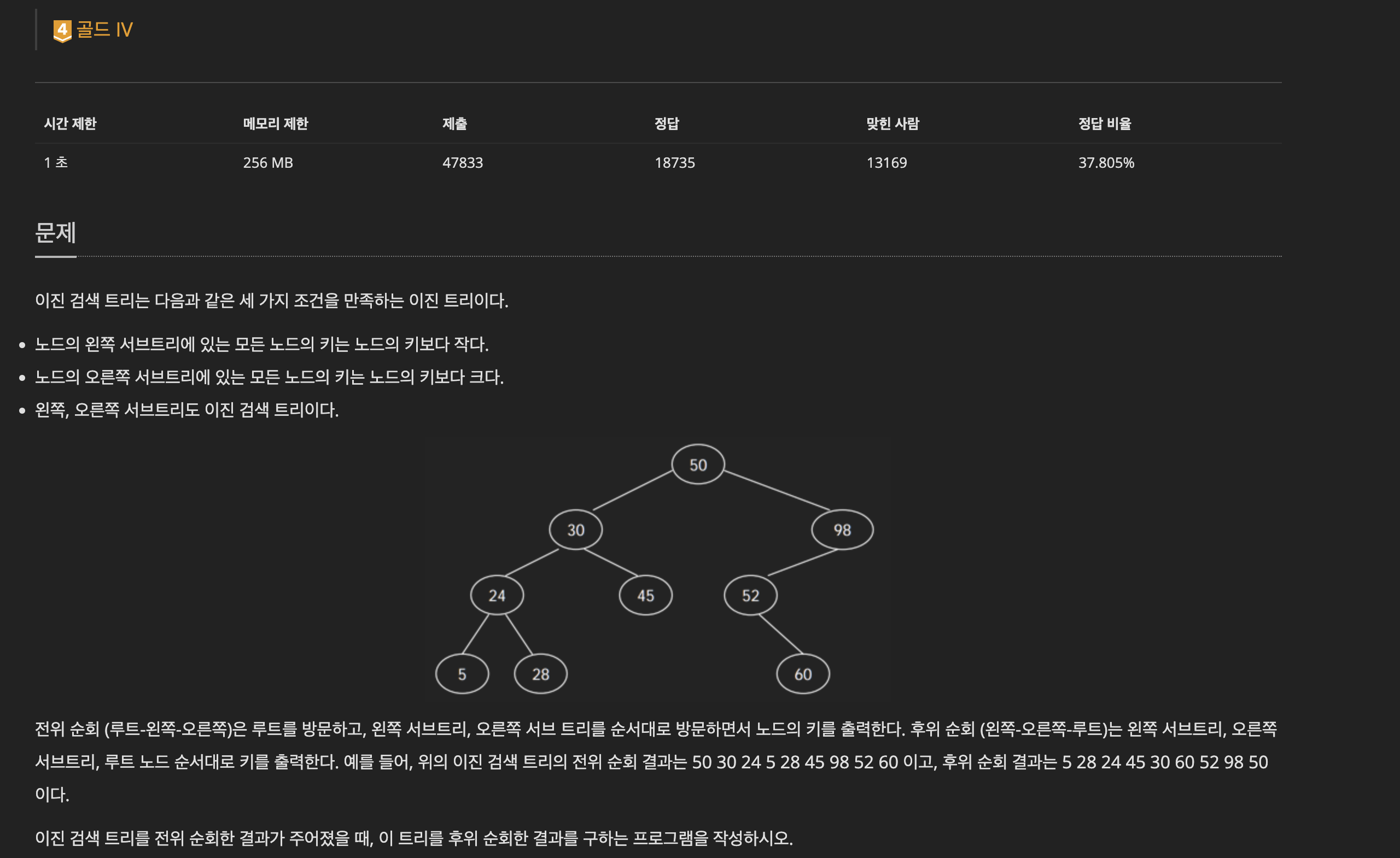 [BOJ, Python] 5639번_이진 검색 트리