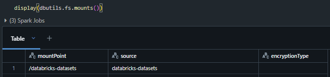 Azure databricks 기초 2 - Databricks blob mount 테이블찾기