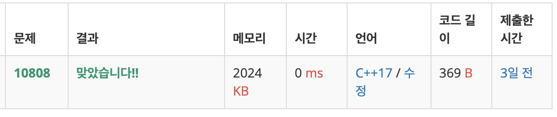BOJ 10808: 알파벳 개수