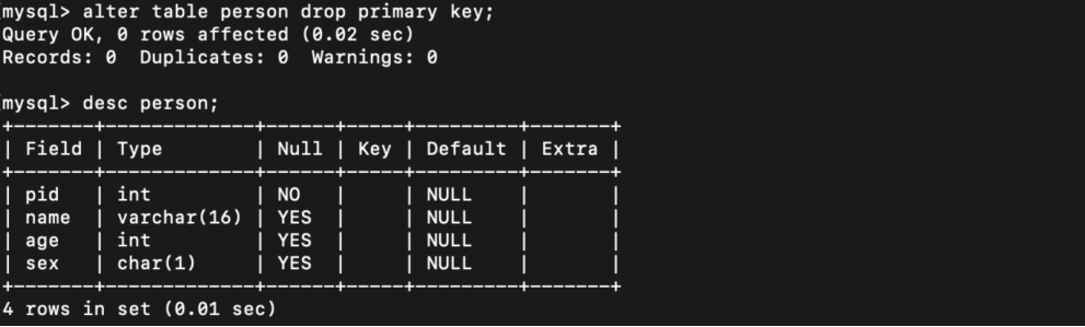 PRIMARY KEY, FOREIGN KEY