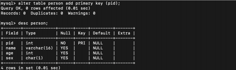 PRIMARY KEY, FOREIGN KEY