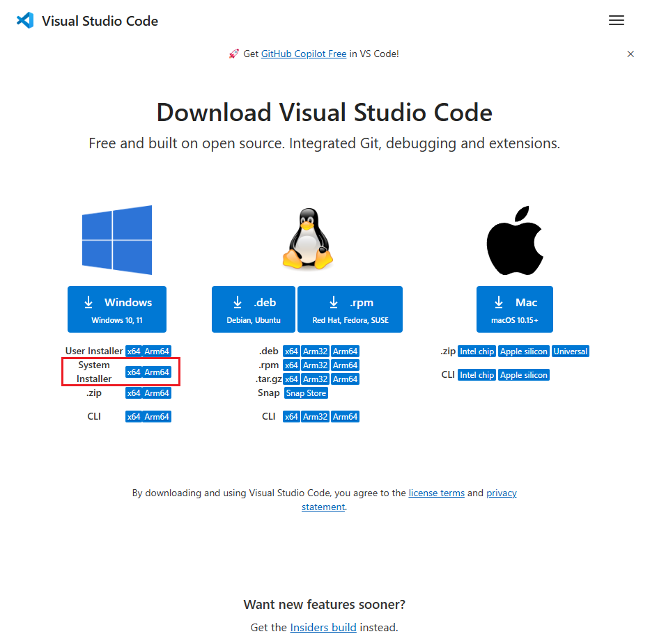 Installing VSCode