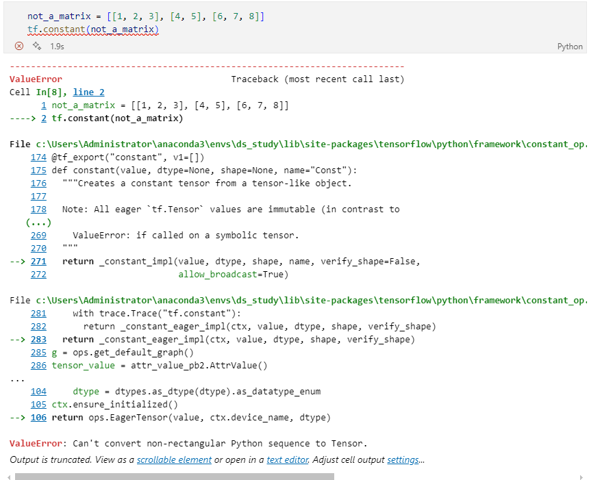 TensorFlow - Tensor 다루기