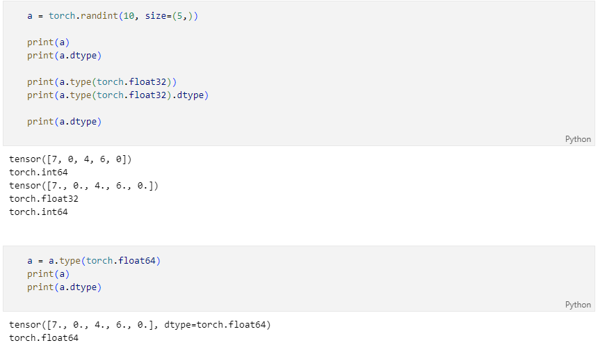 PyTorch - Tensor 다루기