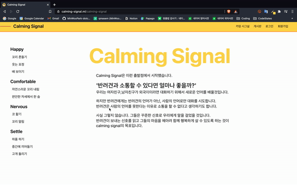 개인 프로젝트 Calming Signal 회고