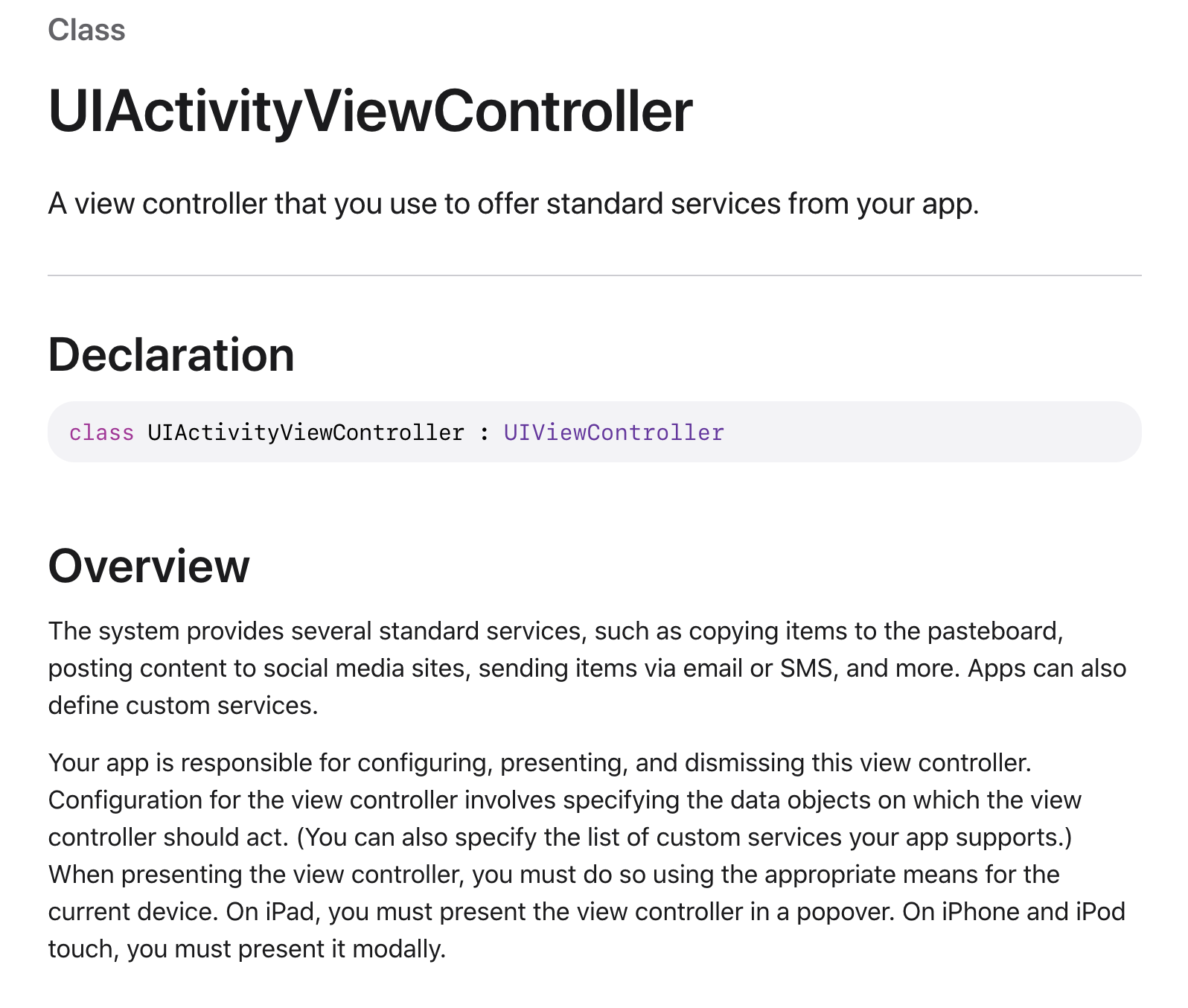 UIActivityViewController