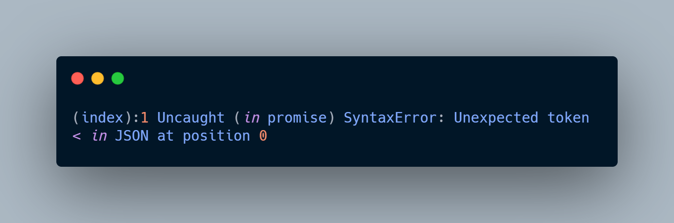 syntaxerror: unexpected token
