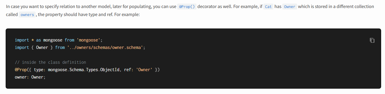 [nestjs][mongo] ObjectId로 참조(reference)하는 schema 작성하기