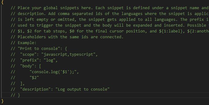 [VScode] snippet 만들기