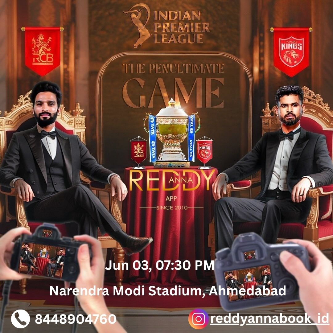 Get Ready for an Epic Clash: Watch Team India Live and Bet on RCB vs PBKS with Reddy Anna This ...