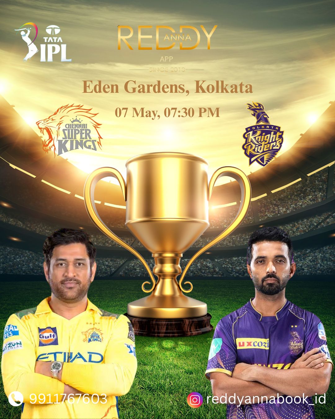 Score Big with Reddy Book during the Thrilling KKR vs CSK Match in IPL ...