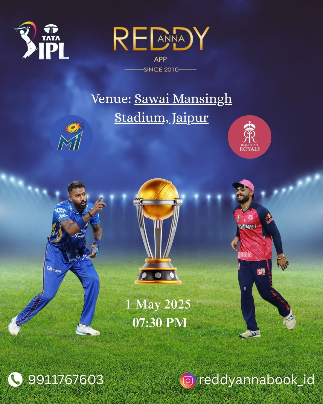 Reddy Anna Login Excitement Builds for India IPL 2025 Showdown at Sawai ...