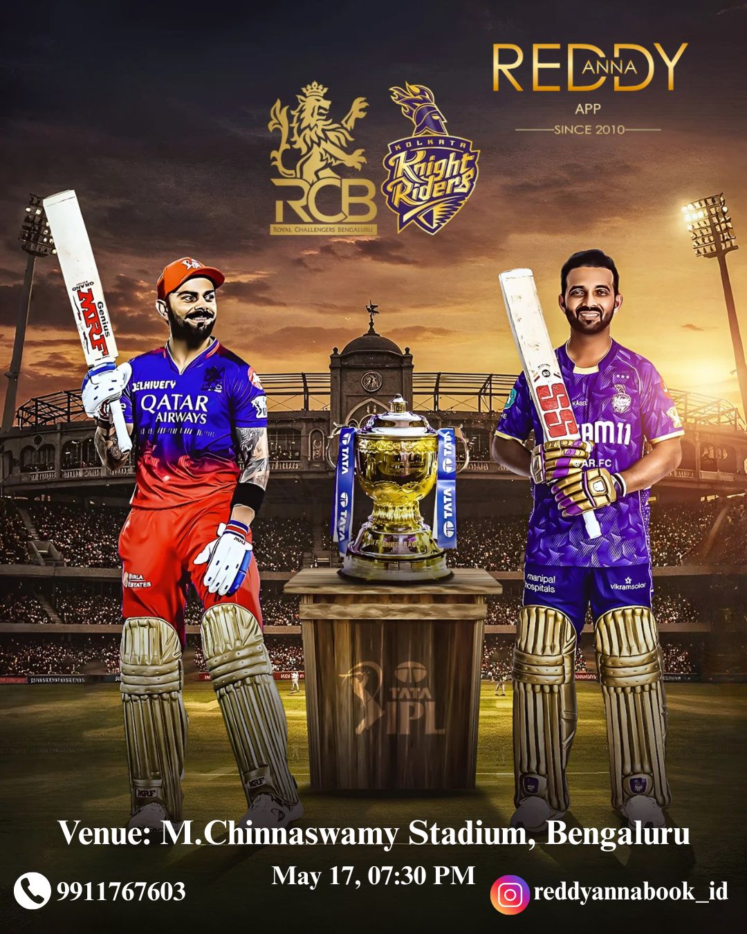 Get Ready for the Action: Reddy Anna Guide for IPL 2025 – RCB vs KKR ...