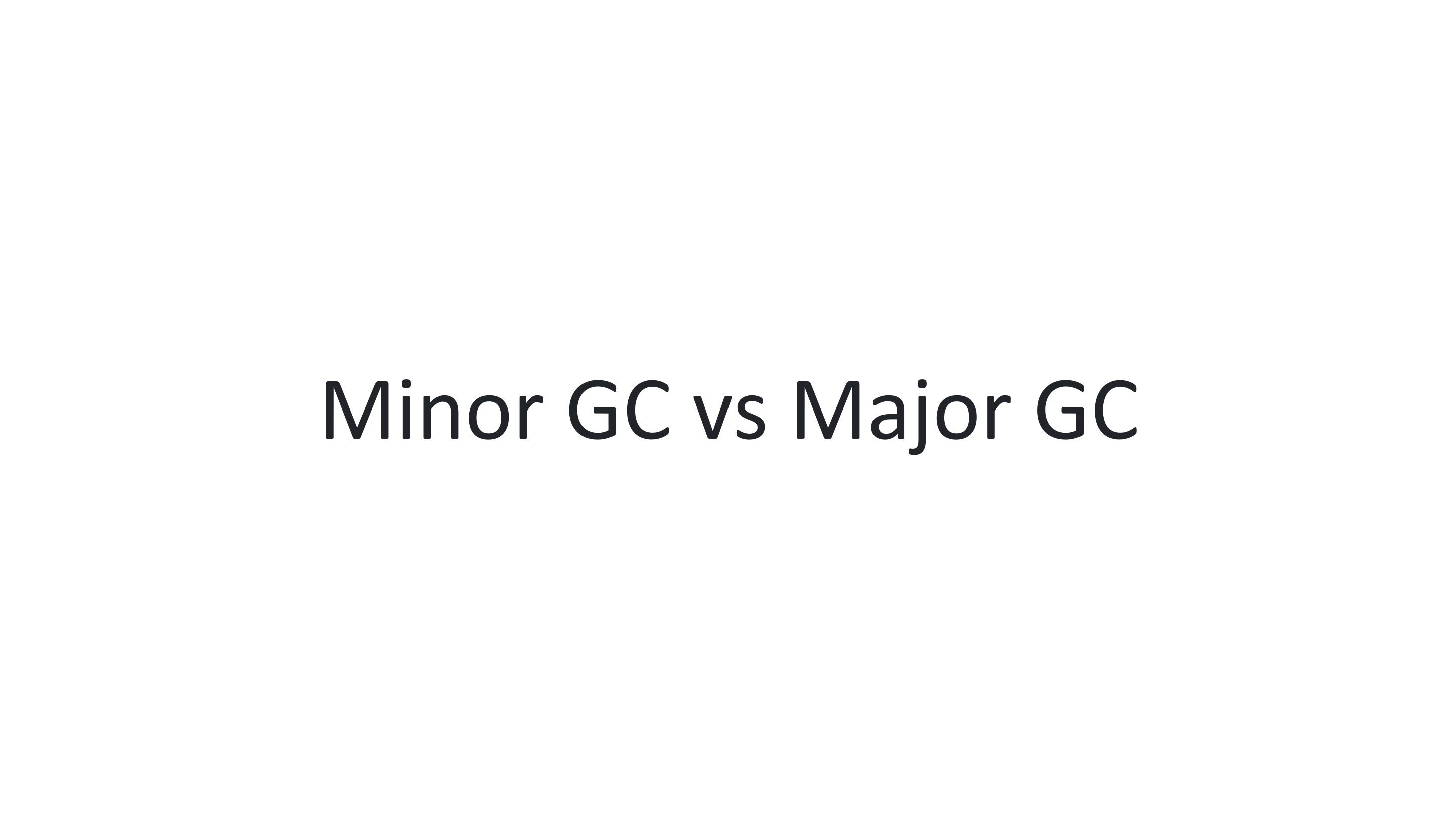 Minor GC vs Major GC