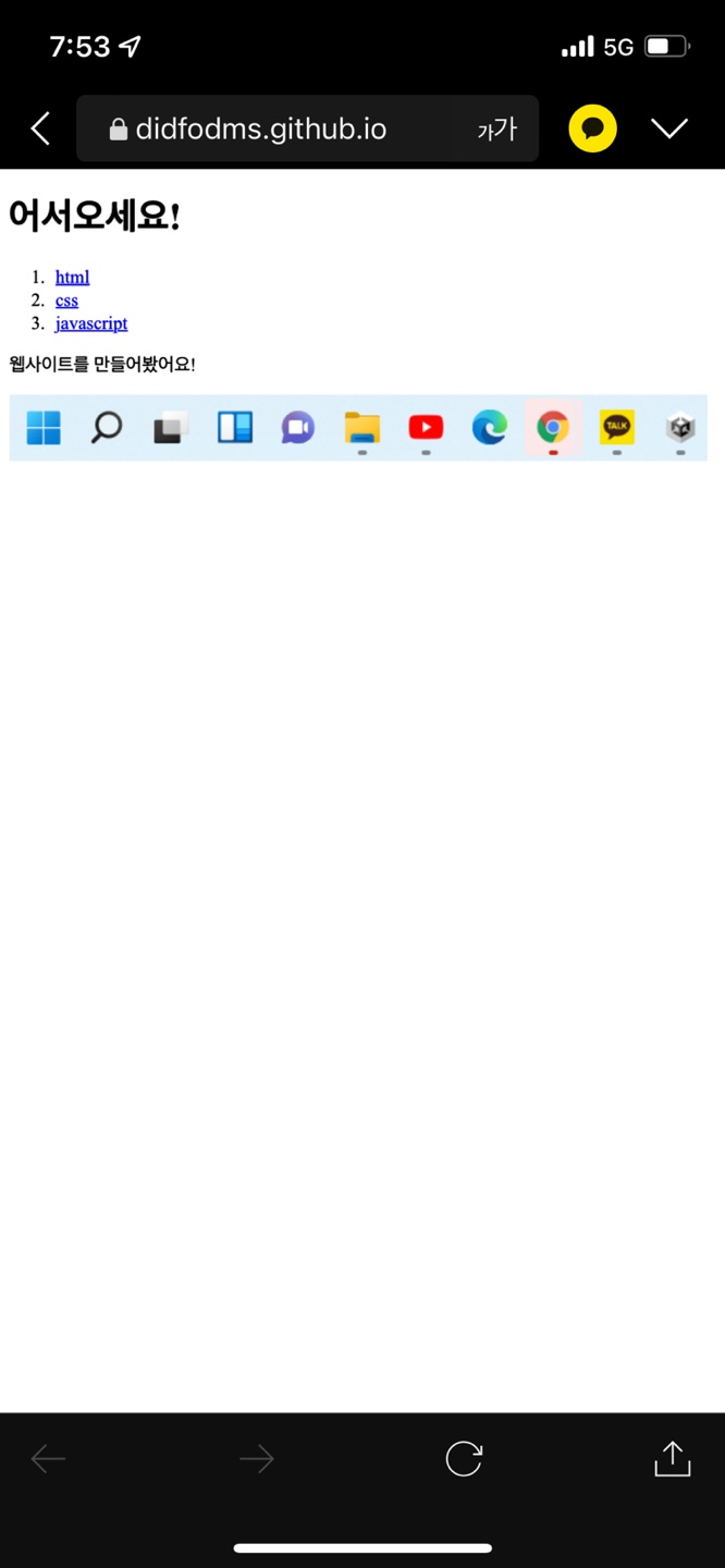 [WEB1] 웹 호스팅 & github pages 사용법
