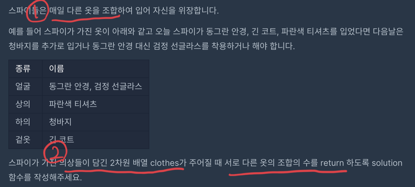 Algoprogrammers 자바 위장 