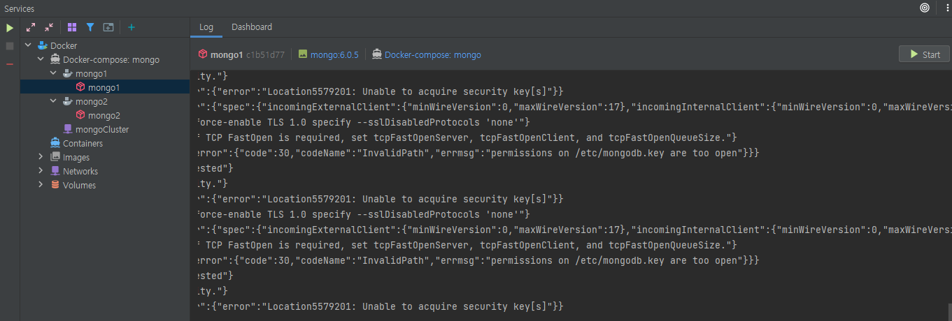 [docker] Wsl2 Mongodb Replicaset 진행 시 Key 권한설정 Permissions On Etc