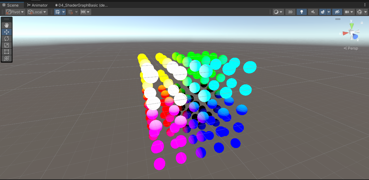 # 4-1 [보간기를 정의하고 World Position 값을 사용해 Object Color를 표현]