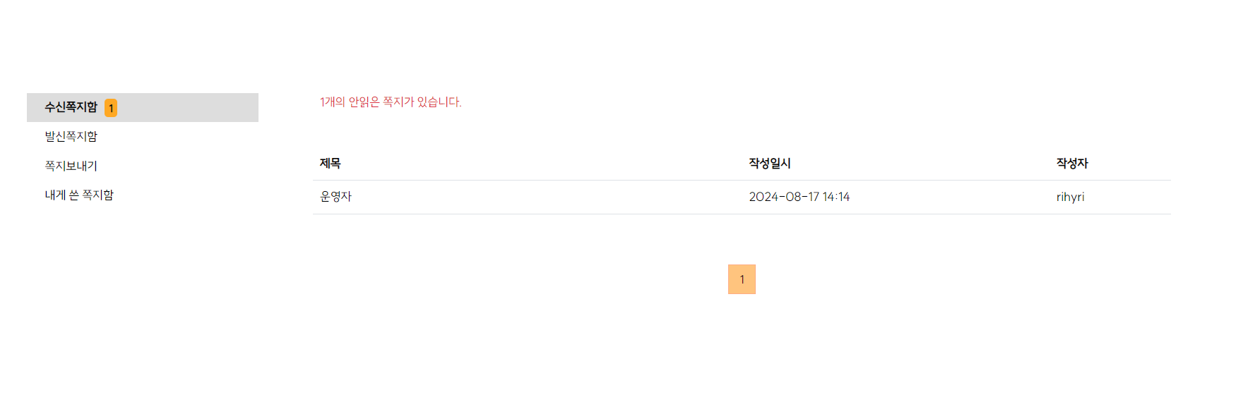 Springboot 게시판 프로젝트 4 Spring Mvc를 활용한 쪽지dm 기능 ① 쪽지 보내기 받은 쪽지함
