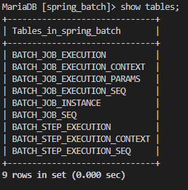 Spring-boot Batch with MySQL