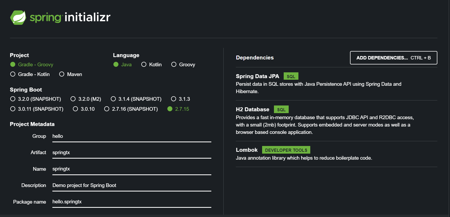 [Spring] 스프링 DB 2편 9-2. 프로젝트 생성