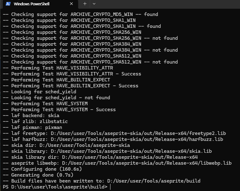 aseprite 오픈소스 빌드 및 실행하기(결론:못했습니다)
