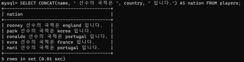 Mysql 5 문자열 함수 1 Concat Substr Replace Reverse Char Length 8438
