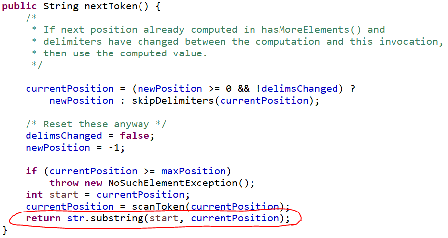 [Java] StringTokenizer