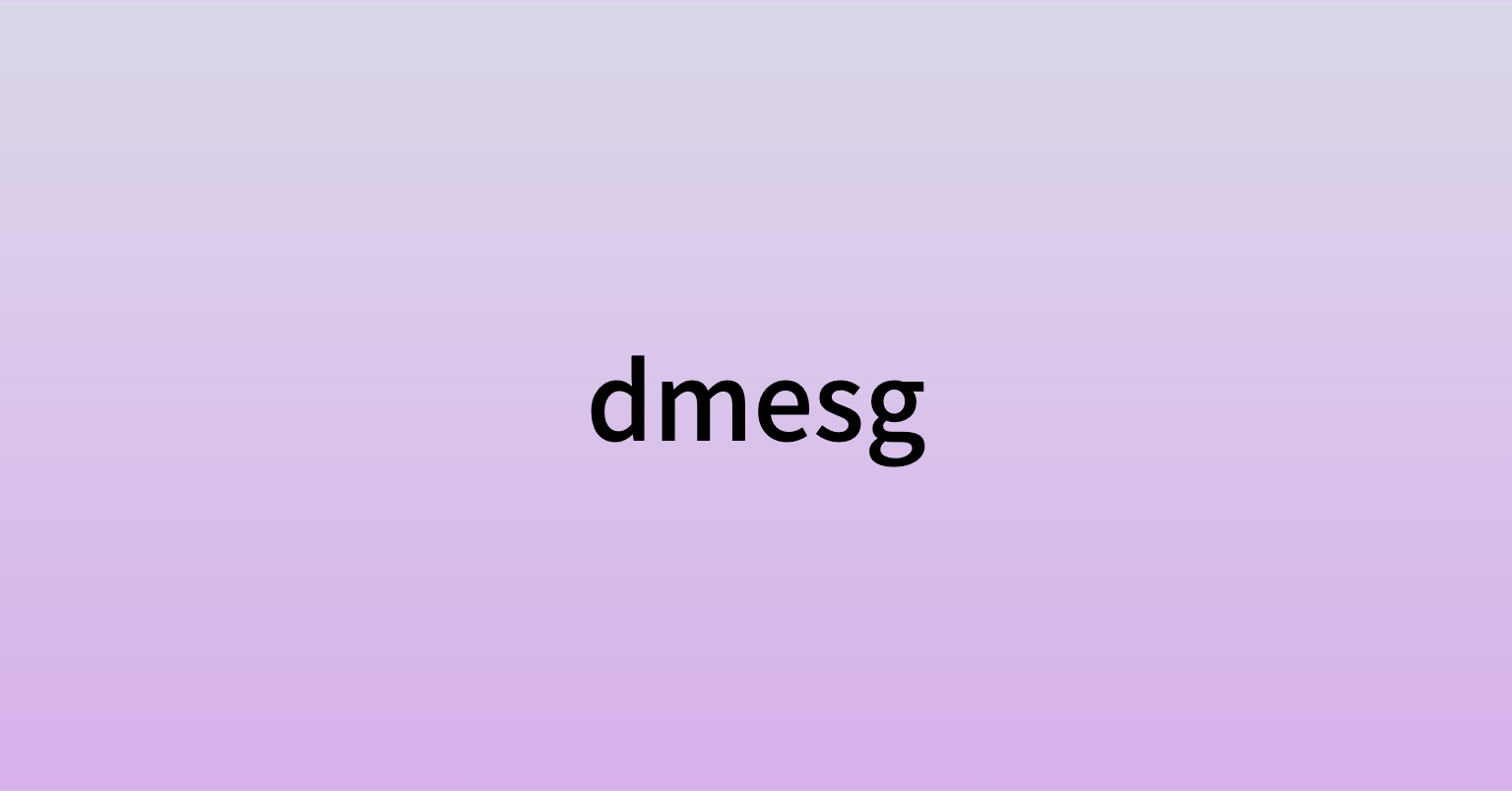 dmesg