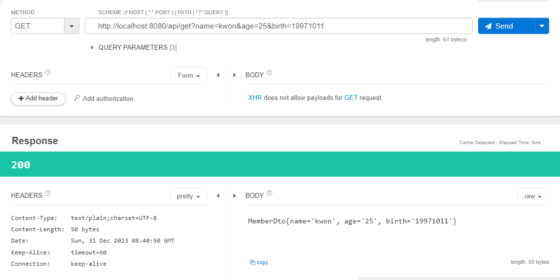Spring Boot 스프링 부트 Get 메소드 작성 3 Dto Lombok Getter Setter Tostring