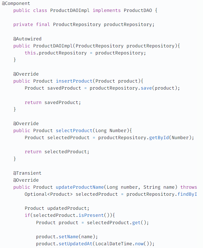 [spring Boot] 스프링 부트 Dao 설계 12 Dao
