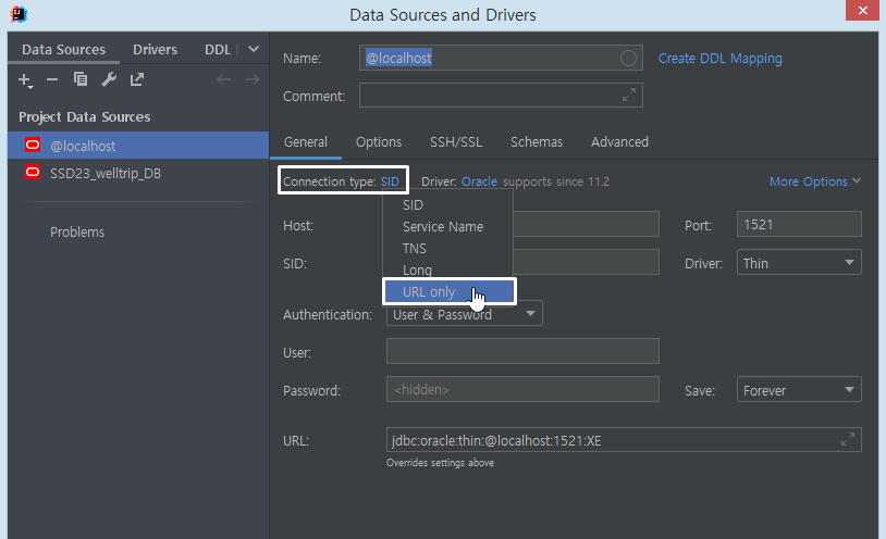 [intellij] Intellij와 Sql Developer 연결하기 Oracle Wallet 이용