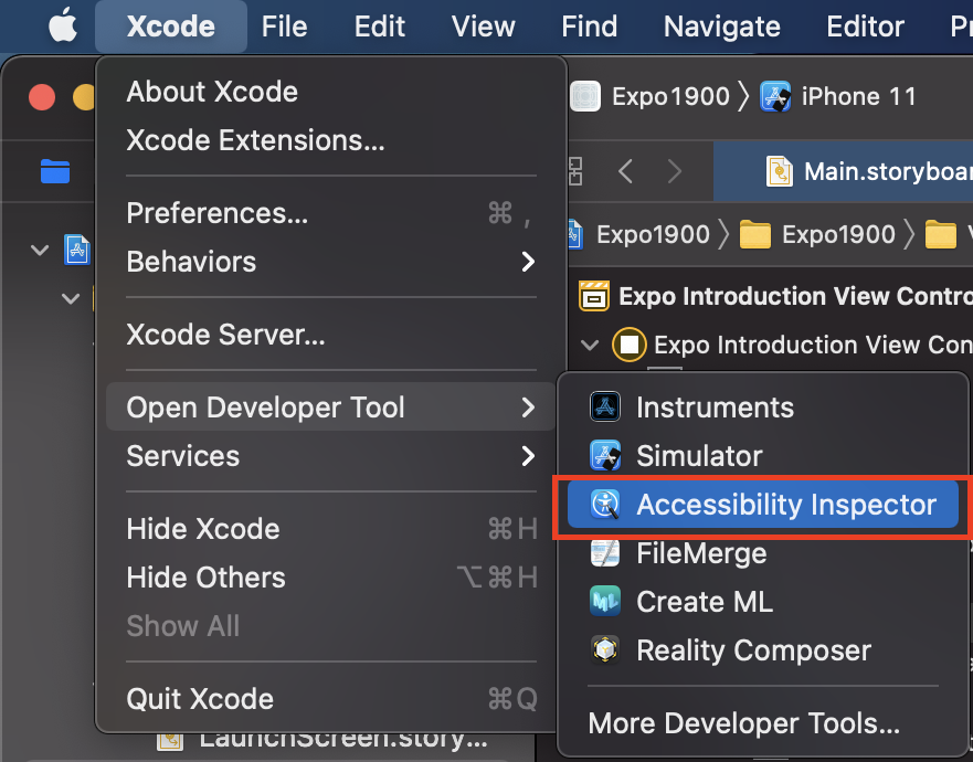[Xcode] Accessibility, Accessibility Inspector
