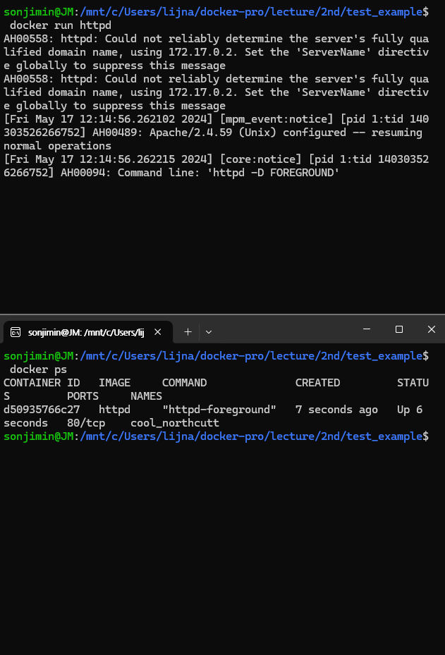 Docker 실습3: 컨테이너 run CLI 방식+Docker desktop 방식