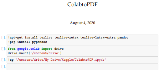 Colab Exports to PDF