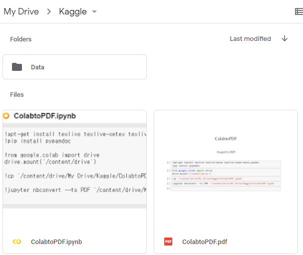 Colab Exports to PDF