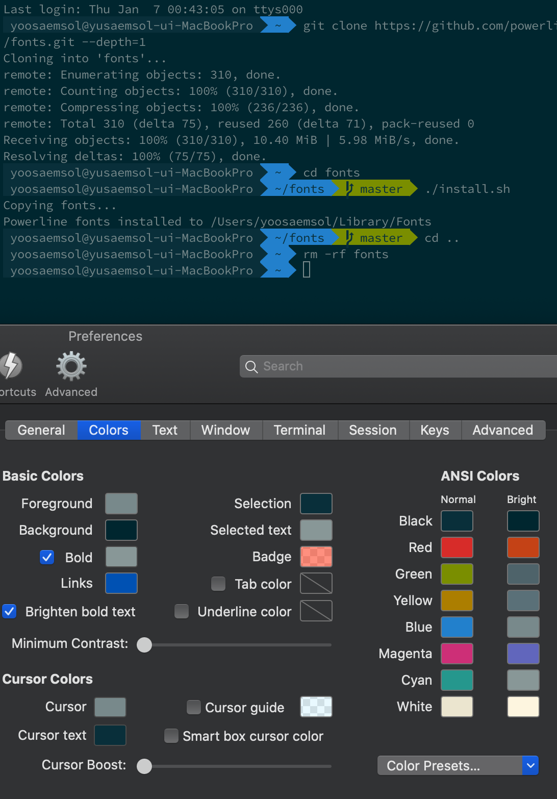 터미널 꾸미기 | Oh-My-Zsh설치, 테마설정