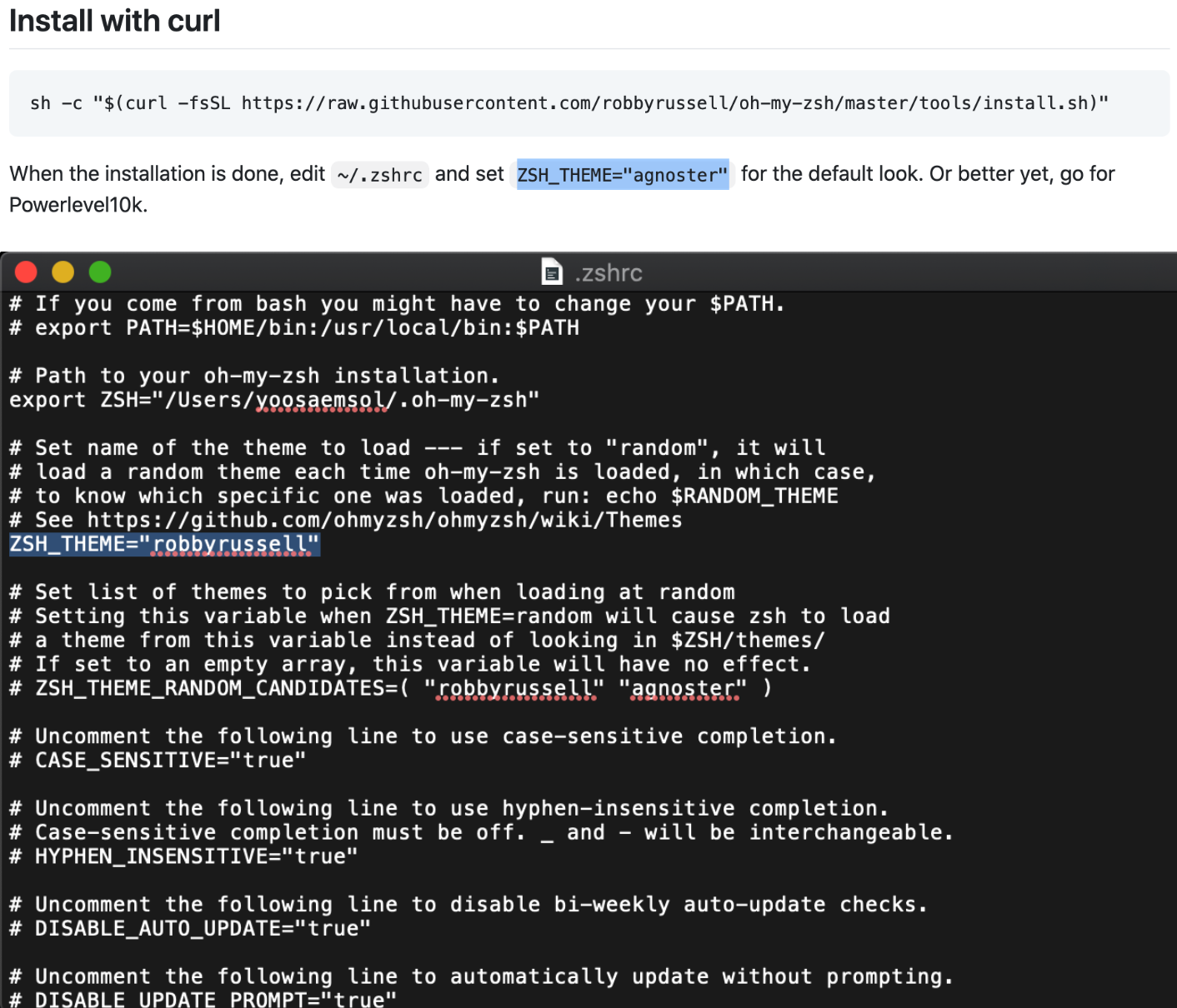 터미널 꾸미기 | Oh-My-Zsh설치, 테마설정